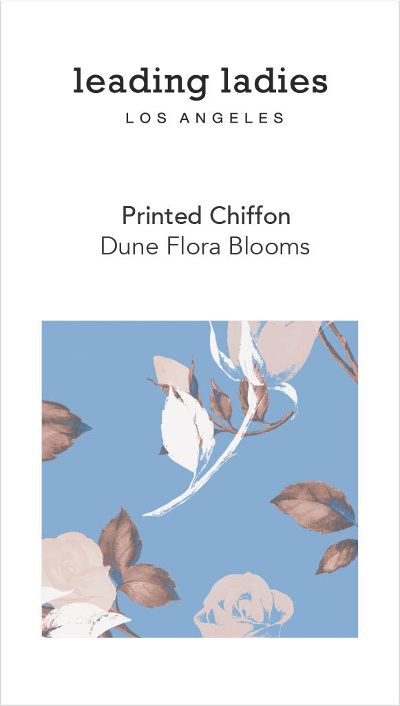 Swatch - NEW! Printed Chiffon in Dune Flora Blooms