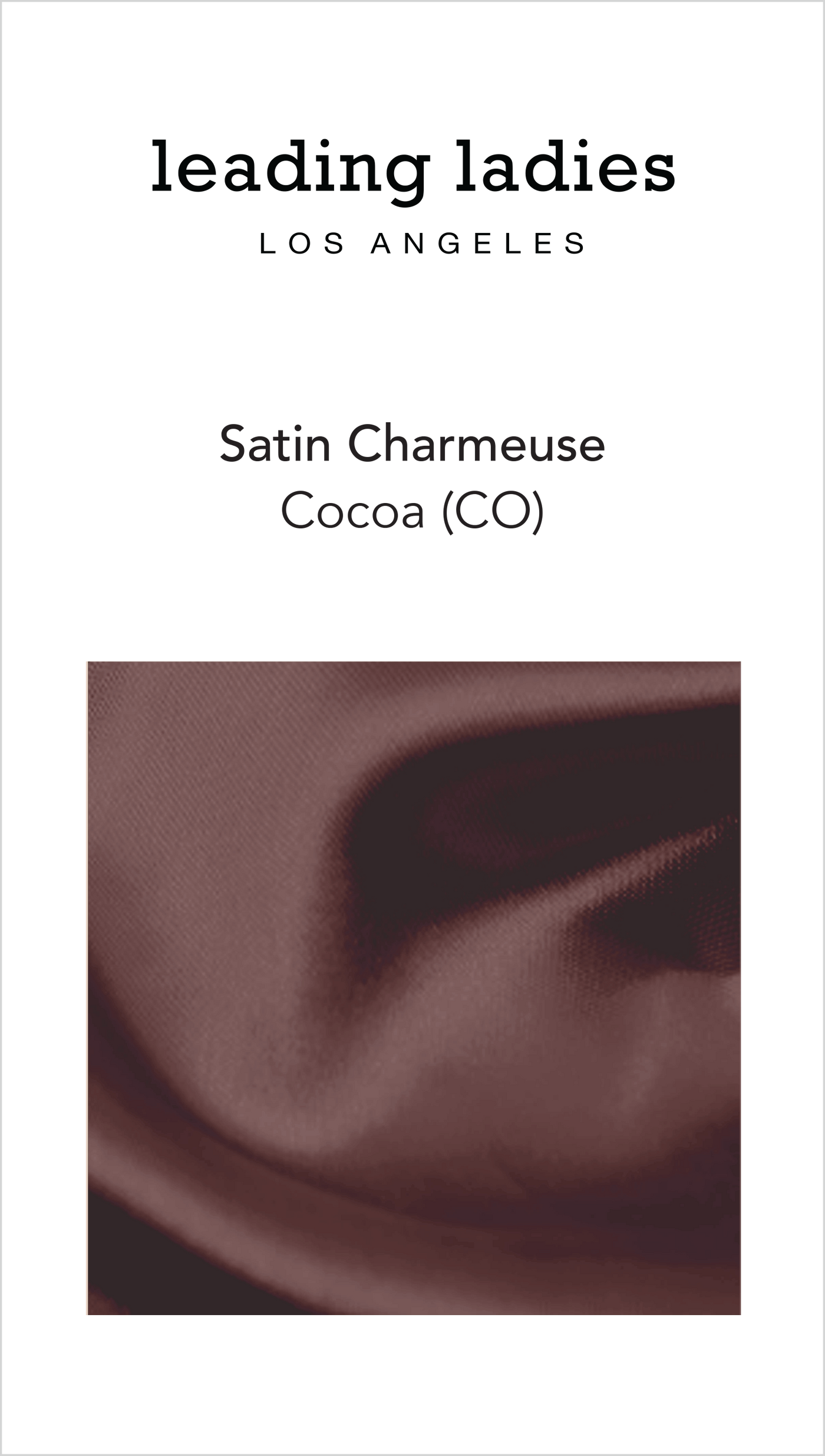 Swatch - Satin in Cocoa
