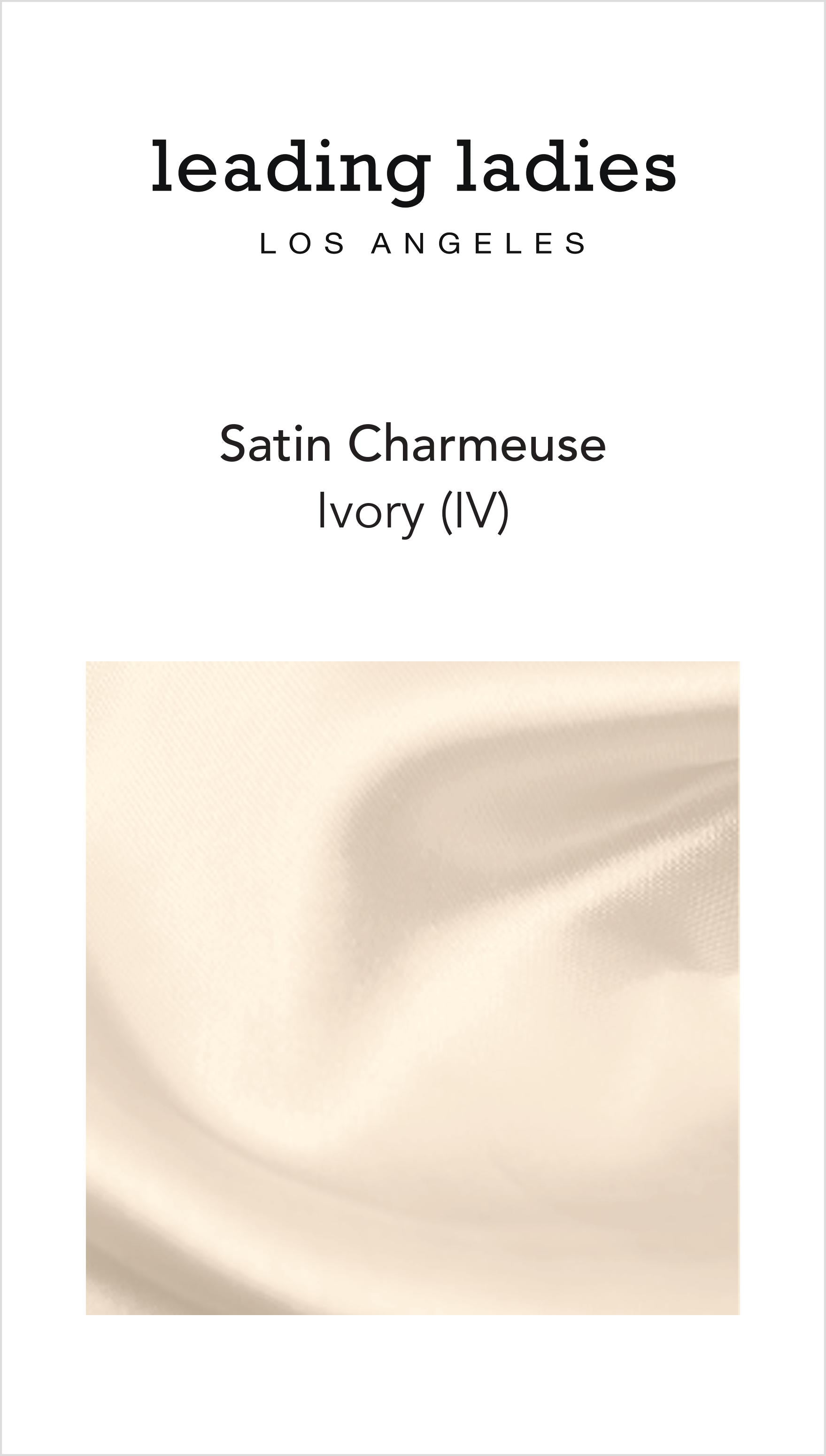 Swatch - Satin in Ivory